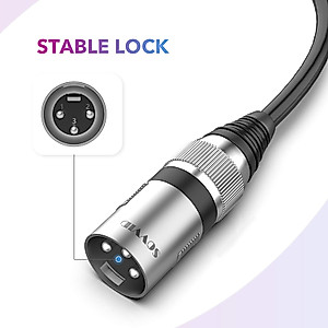 Sovvid 3FT XLR Male to 1/4 Cable 6.35mm Microphone Cord TS Mono 3 Pin Male to Quarter inch TS Male Unbalanced Interconnect Wire Mic Cord