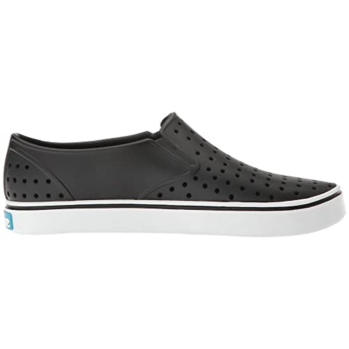 Native Shoes, Miles, Adult Shoe, Jiffy Black/Shell White, 10 M US Women/8 M US Men