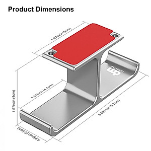 6amLifestyle Headphone Hanger Stand Under Desk Aluminum Headphone Hook Holder with Powerful Adhesive & Screws Widely Used for PC Gaming DJ Headphones, Gray - GY701