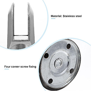 TEHAUX 4pcs Public Restroom Partition Fittings, Stainless Steel Toilet Partition Support Feet Bathroom Support Feet Toilet Partition Hardware for Bathroom Public Restroom