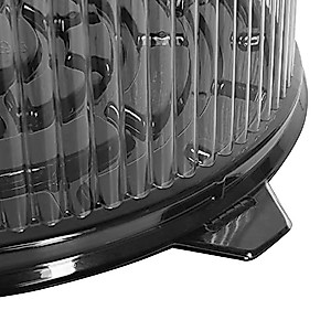 Wow Plastics Inc. 9" Cake Container - 11 1/2" Black Base - 4 1/2" Tall - 50/Case