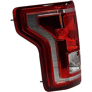 Evan Fischer Driver Side Tail Light Assembly Compatible with 2015 2016 2017 Ford F-150 With Bulb CAPA