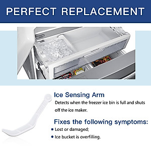 DA61-05435A Refrigerator Ice Maker Ice Full Guide, Shut Off Level Arm Replacement Part fit for Samsung Refrigerators