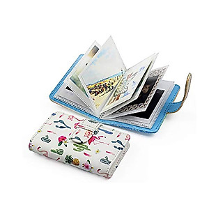 DKEnjoy PU Leather 20 Pockets Photo Album for Fujifilm Instax Mini 8/9/7s/25/70/90 Instant Camera Film, 3 Inch Pictures (White)