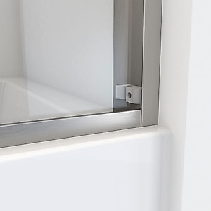 DreamLine Essence-H 56-60 in. W x 60 in. H Semi-Frameless Bypass Tub Door Brushed Nickel