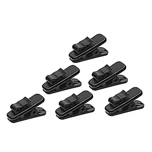 Mini Skater 1 Inch Length Small Earphone Wire Clip Headphone Mount Cable Clothing Clip Earbud Clip to Keep Earphone/Microphone Cord in Place for 1.5mm Wire Diameter Round Wire Earphone,6Pcs (Black)