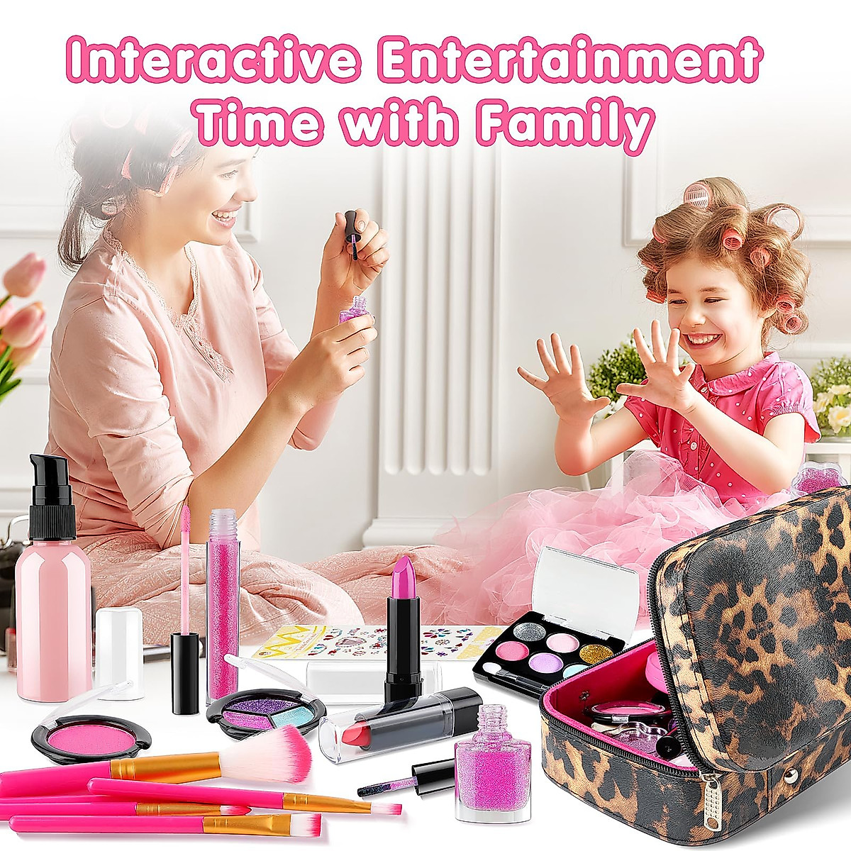 Kids Makeup Kit for Girls, Washable Makeup Set Toy, 23PCS Real Makeup Set, Safe & Non-Toxic Little Girls Makeup Kit Pretend Makeup for Kids Girls Toddlers Age 3 4 5 6 7 8 9 10 11 12 Year Old