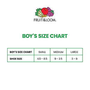 Fruit Of the Loom Boys' Dual Defense Crew Socks (10 Pack), Black, Medium