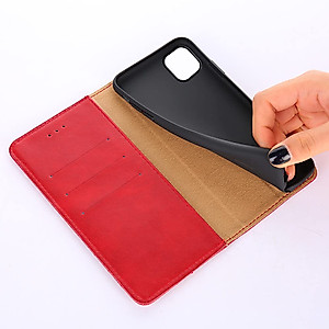 Fansipro Wallet Folio Case for Oppo Reno 2 Z, Premium PU Leather Slim Fit Cover for Reno 2 Z, 3 Card Slots, Align Cutouts, Red