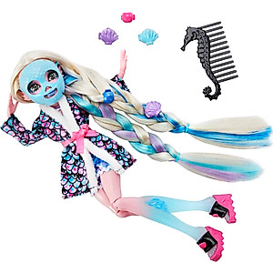 Monster High Doll, Lagoona Blue Spa Day with Wear & Share Accessories Including Hair Clips, Hair Chalk & Tattoos