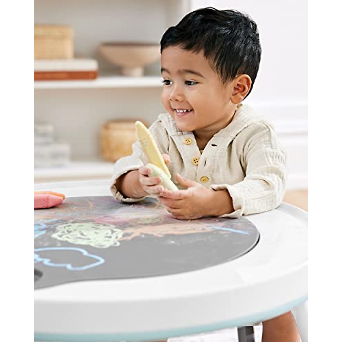 Skip Hop Baby Activity Center: Interactive Play Center with 3-Stage Grow-with-Me Functionality, 4mo+, Silver Lining Cloud