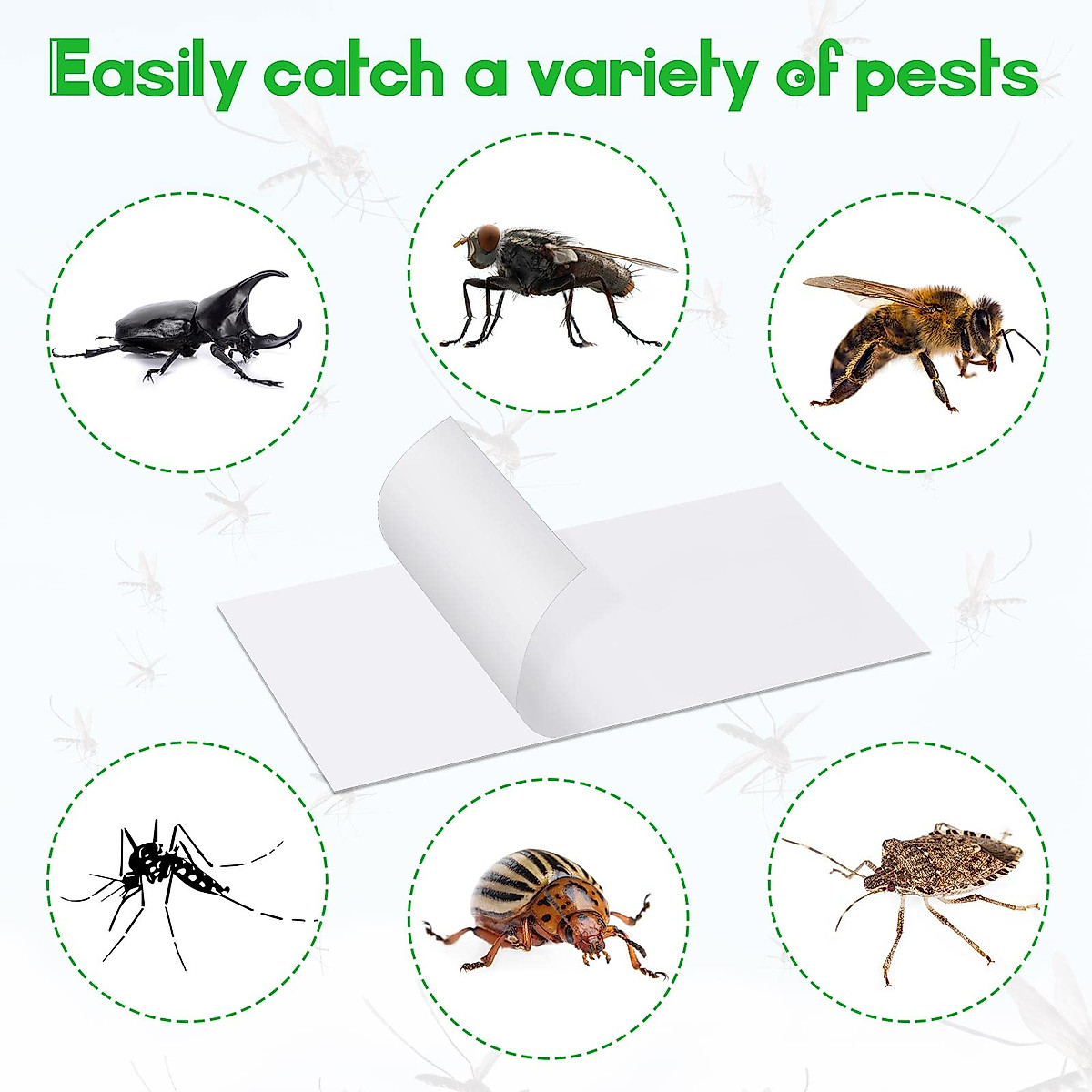 40 Pack Replacement Glue Boards Sticky Cards Mosquito Trap Sticky Traps Insect Trap Pest Control Traps for Indoor Outdoor Fly Bug Rat