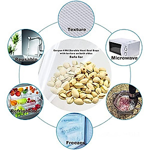 GERYON Vacuum Sealer Bags, Pre-Cut Food Sealer Bags Quart Size 8"x12" for Food Storage & Sous Vide Cooking, 50 Count