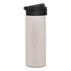 Simple Modern Insulated Thermos Travel Coffee Mug with Snap Flip Lid | Leakproof Reusable Stainless Steel Tumbler Cup | Gifts for Women Men Him Her | Kona Collection | 16oz | Almond Birch