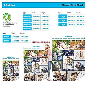 Zivodoon Mothers Day Best Gifts Costume Blanket with Photo Personalized Gifts for Mom Blankets Customized Blankets with Photo Blanket Gifts for Mom