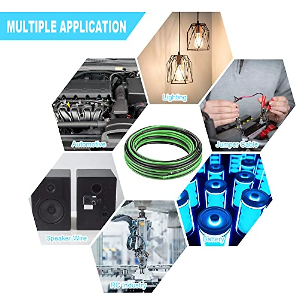 AOTORUA 100FT 14/2 Gauge Power Ground Cable, 14 AWG Stranded Flexible Wire for Electrical Wire, Primary Automotive Wire, Battery Cable, Car Audio Speaker, 12 Volt Low Voltage Wiring