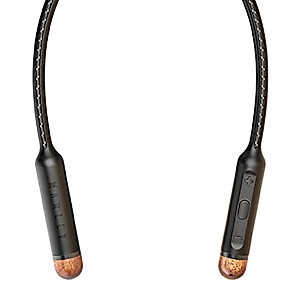 House of Marley Smile Jamaica Wireless: Wireless Neckband Earphones with Microphone, Bluetooth Connectivity, 8 Hours of Playtime, and Sustainable Materials (Black)