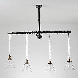 Handcrafted Industrial Glass Lampshade With High Light Transmission for Edison Bulbs,Perfect Replacement for Ceiling lights,Pendant Lamp,Vanity Lights,and Wall Sconces(2-Pack)