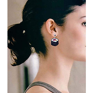 CutieJewelry Womens Sushi Japanese Cute Novelty Unique Statement Dangle Earrings (Sushi)