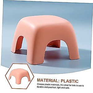 Garneck Plastic Stool Toilet Step Stool Children Stools Step Stool Childs Portable Squatting Stool Potty Step Stool Small Step Ladder Shoe Changing Stool Non Slip Footstool Pink