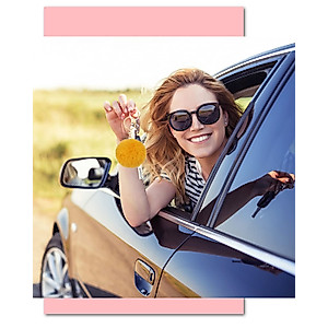 Auihiay 60 Pieces Pompoms Keychains Fluffy Puff Ball Keyrings for Girls Women Pendant Accessories (30 Colors)