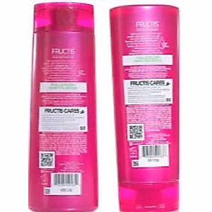 Garnier Fructis Full & Plush - Paraben-Free Fortifying Shampoo & Conditioner Set - Net Wt. 12.5 FL OZ (Shampoo) & Net Wt. 12 FL OZ (Conditioner) - One Set