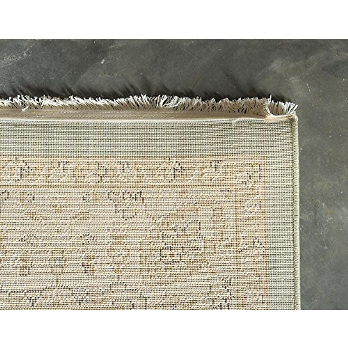 Unique Loom Edinburgh Collection Classic Oriental Traditional French Floral Country Inspired Design Area Rug, 5' 1" x 8' Rectangle, Light Green/Cream