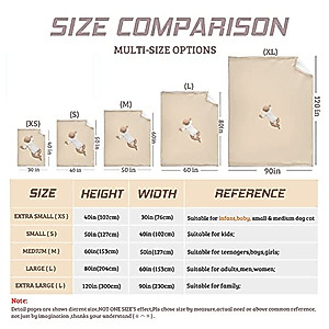 Monkey Throw Blanket Soft Flannel Fleece Blankets Lightweight Plush Decorative Blankets Microfiber Quilts for Bed Couch Camping Travel 80 in x 60 in L Size for Adults