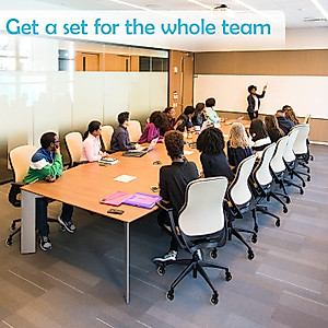 Houseables Office Chair Wheels, Rollerblade Casters, Roller Blade Wheel, 5 Pk, 3”, Rubber, Polyurethane, Rolling Chairs, Furniture Replacement Accessories, for Gaming, Desk, Hardwood Floors, Carpet