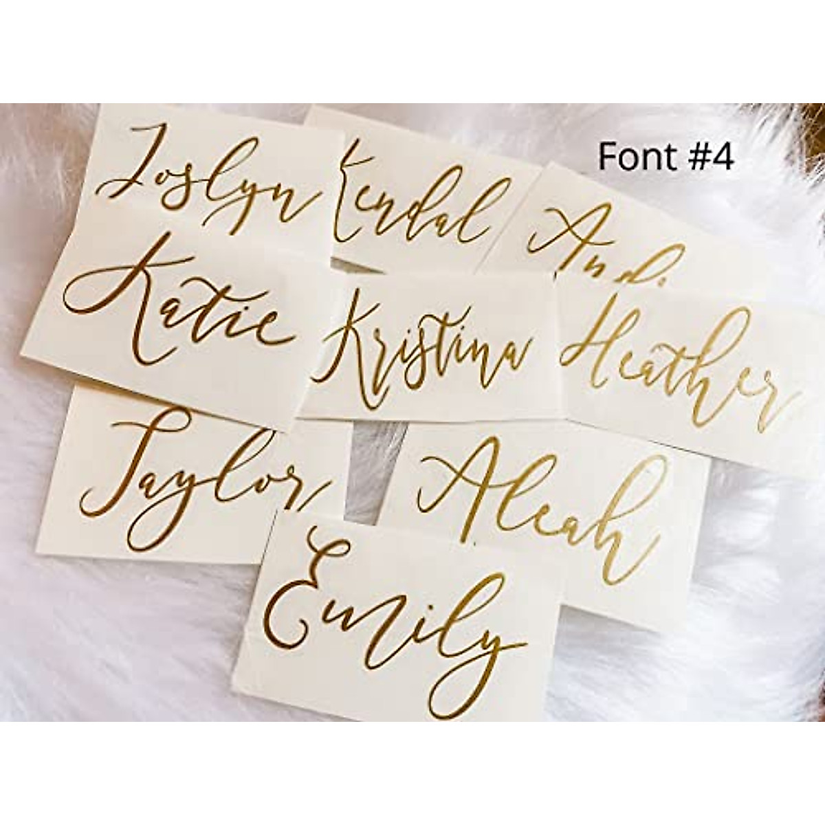 Custom Name Decals for Wedding Party DIY Personalized stickers Bridesmaid Seating Charts Cards Tumbler Hangers Cup Champagne Glasses