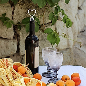 3 PCS Heart Wine Bottle Stopper Stainless Steel Reusable Beverage Bottle Stoppers for Kitchen Bar Decor Keeps Wine Fresh and Valentines Gifts