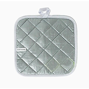 Square Blank Oven Mitts Sublimation Slim Set 6 Pieces Heat Thermal Transfer Polyester Pot Holder Kitchen cookware Dinning