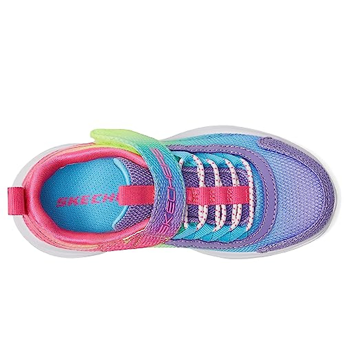 Skechers Kids Girls Dreamy Dancer-Ultra Rainbow Sneaker, Lavender/Multi, 2 Little Kid