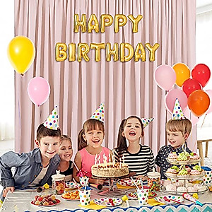 Dusty Rose Polyester Backdrop Curtains 2 Panels 5ft x 10ft Photo Shoot Background Drapes for Wedding Party Bridal Shower Engagement Decorations