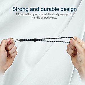 Hand Wrist Strap Lanyard, 6 Pack 9.5inch Adjustable Nylon Wristlet Straps Keychain String for Cell Phone Case Holder, AirPods Pro 2 2022, Camera, Key, GoPro, USB Drive, Ski Glove (Multi-Color)