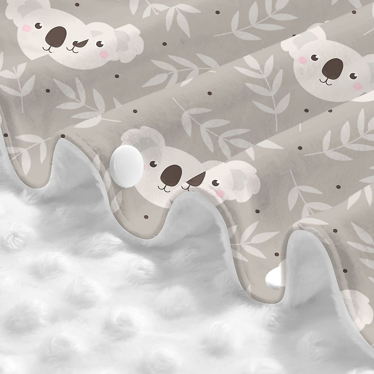 Rutiea Seamless Pattern with Cute Koala Car Seat Cover for Babies, Peekaboo Opening Minky Carseat Canopy Stroller Cover for Newborn, Mom Nursing Breastfeeding Covers, Blanket for Infant Toddler