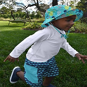 i play. by green sprouts Baby Long Sleeve Rashguard | All-Day UPF 50+ Sun Protection—Wet or Dry, Navy, 18mo