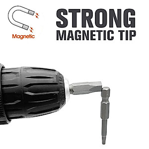 Saipe 10-Piece Magnetic Pentagon Head Screwdriver Bit Set Metric Sizes 1/4 Inch Hex Shank 5 Sided Security Tamper Proof Screw Driver Drill Bits, 50mm/2inch Length for Power Drills and Impact Drivers