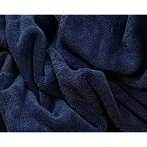 Cotton & Calm Exquisitely Plush and Soft Extra Large Bath Towel (Navy Blue, 35" x 70", Set of 1) Premium 100% Combed Cotton Oversized Luxury Bath Sheet, Pool Towel, Beach Towel