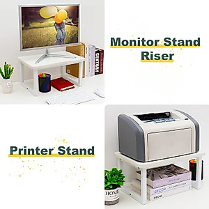 Itsst Wooden Step Stool with 500 Pounds, Wide Bed Step Stool for Adults，Wood White Step Stool&Stable Solid Metal Frame for Kitchen, Bedroom, Living Room, Bathroom