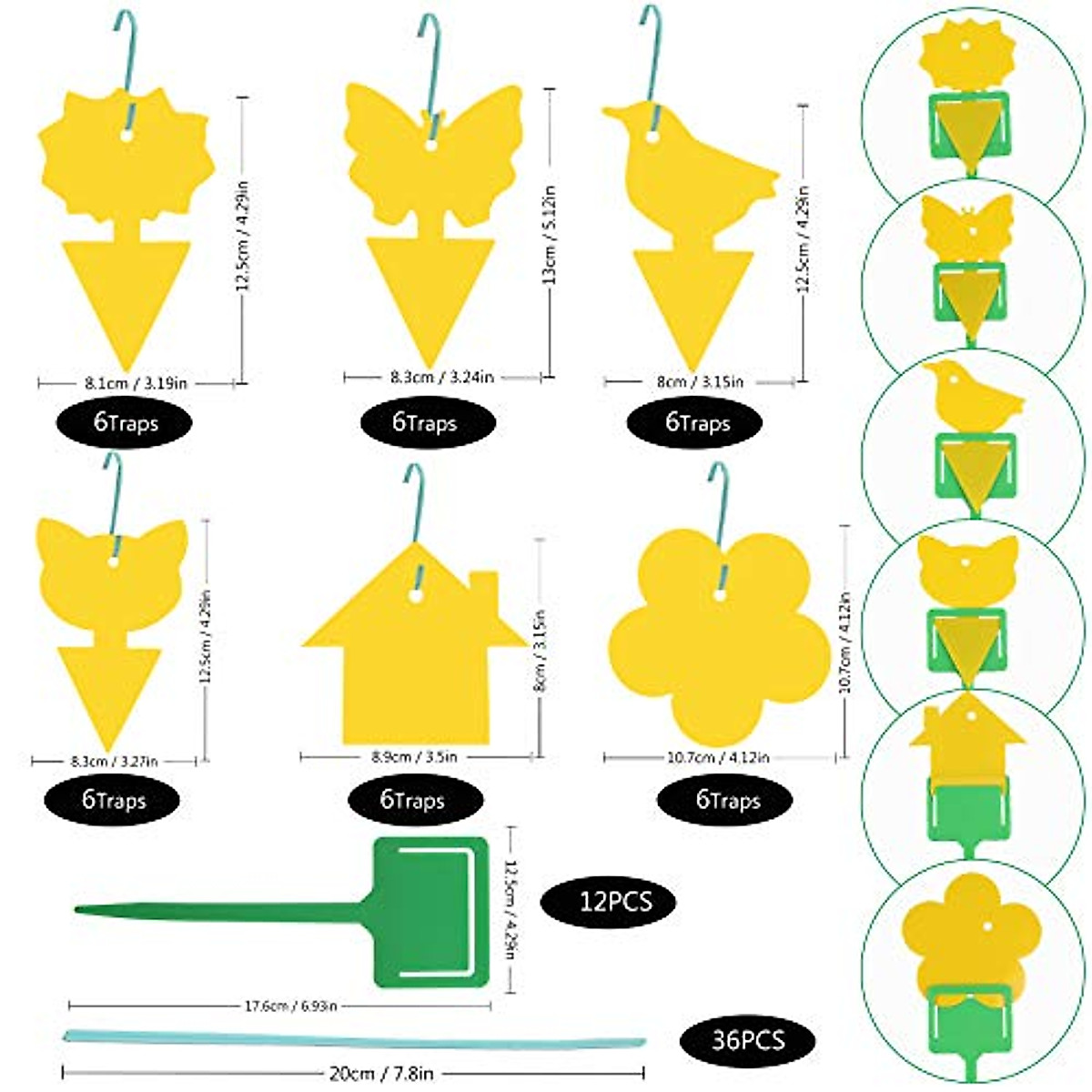 Flying Insect Trap Plug-in Fly Trap Indoor, Electric Mosquito Killer Indoor Gnat Catcher Fly Tapper with Night Light UV Attractant Catcher for Bedroom, Kitchen, Office