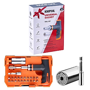 Universal Socket Tool Set, Super Socket Uncrew Any Bolt - Cool Gadgets Gifts Idea & Birthday Gifts for Men, Husband, Dad, Father, Mechanic, Tech, Handyman, DIY, Him, Women