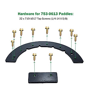 POSFLAG 753-0613 Snowblower Auger Kit Replaces 721-0287, 731-0780, 731-0782, 31-0781, 931-0782A with 954-0101A Drive Belt 954-04032B Drive Belt 946-0910A Clutch Cable for MTD Snowblower Parts Tillers