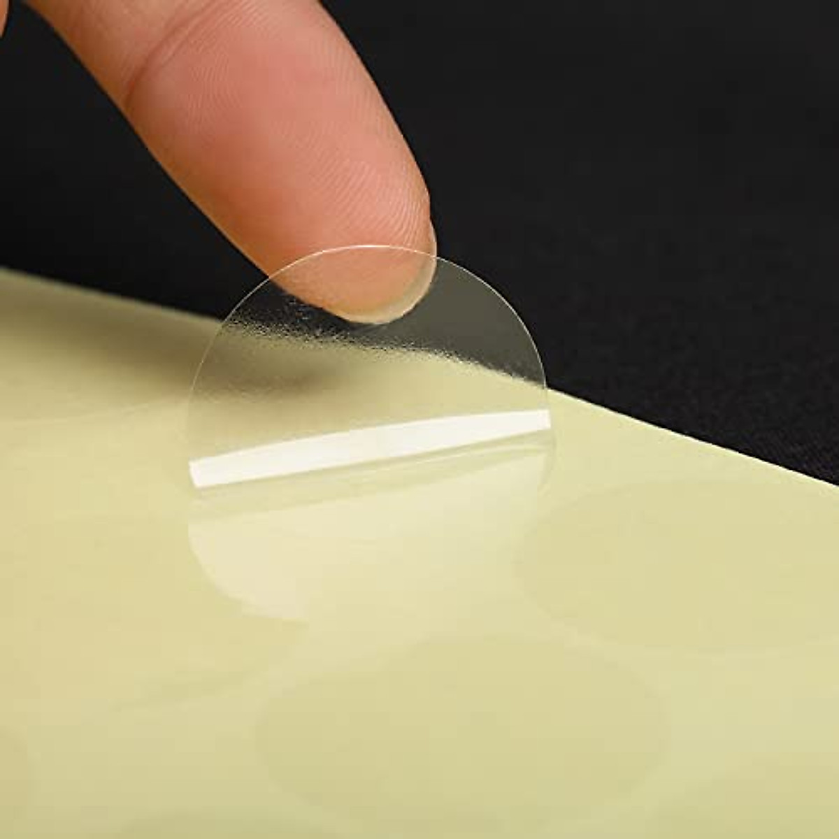 Chinco 2000 Pcs 1 Inch Clear Round Stickers Clear Circle Seal Sticker Envelope Seal Sticker Retail Wafer Package Seals Self Adhesive Transparent Label Sticker for Envelope Cosmetic Box Gift Bag Mail