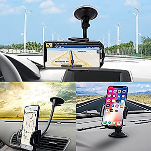 OYEAA 4 Double Sided Sticky Pads 3.15 Inches Round Adhesive Suction Tab Perfect for Mounting, Dashboard Toys, Windshield, GPS, Tiles, Wall Pictures