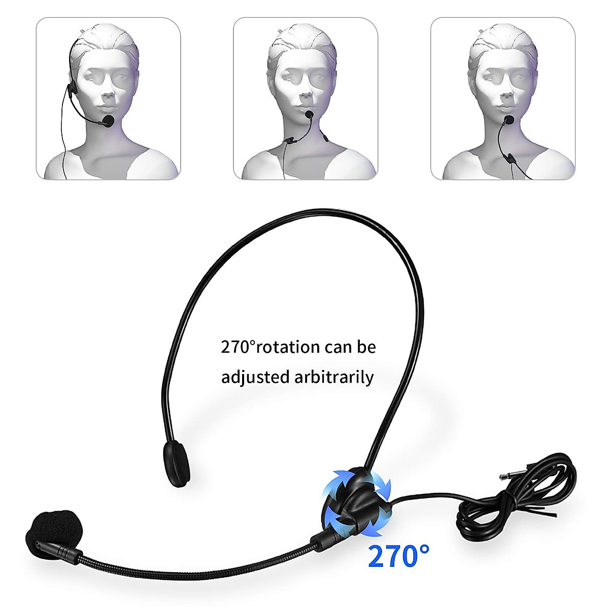 Portable Voice Amplifier with Headset Microphone Wired 25W 4400mAh Waterproof Bluetooth Voice Speaker Rechargeable Pa Speaker System Loudspeaker for Outdoors, Teachers, Tour Guides, Instructors etc…