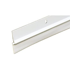 Randall Manufacturing Co., Inc 36In Silver Door Sweep for Gaps up to 1 1/8In USA Made (3 FT V-60) (White) ,36InL x 1 5/8InH for gaps up to 1 1/8In