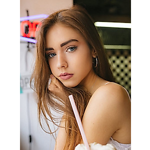 Big Gold Hoop Earrings for Women Hypoallergenic 925 Sterling Silver Post Thin Loop 14K Gold Plated Hoop Earrings Set for Women, 3 Pairs (14K Gold 30mm,40mm,50mm)