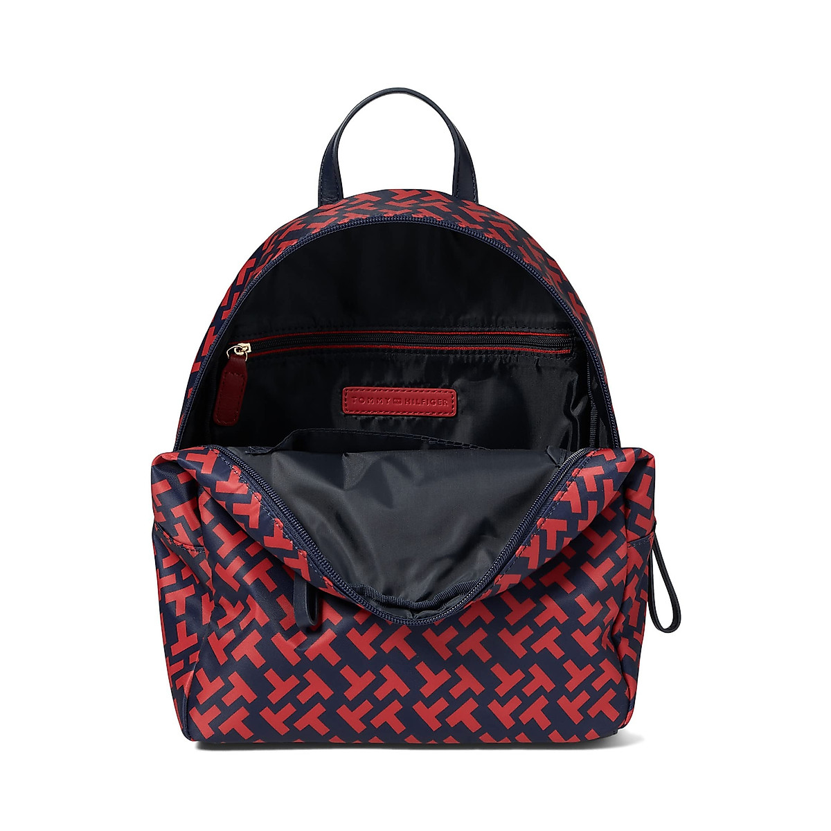 Tommy Hilfiger Jennifer II Small Backpack Bias Bicolor Print Nylon Navy/Red Multi One Size