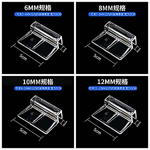 Clamp Support Holders Replacement Pet Parts Fish Tank Aquatic Pet Supplies Acrylic Clips Aquariums Lid Support Glass Cover Holders(6mm)